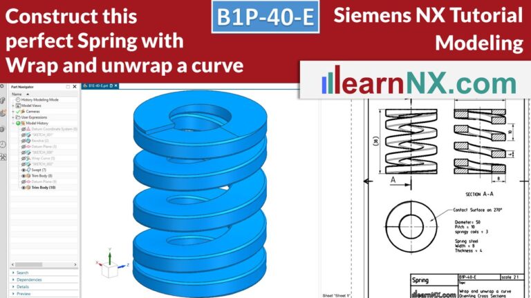 Siemens NX Modeling, Creating a pefect spring