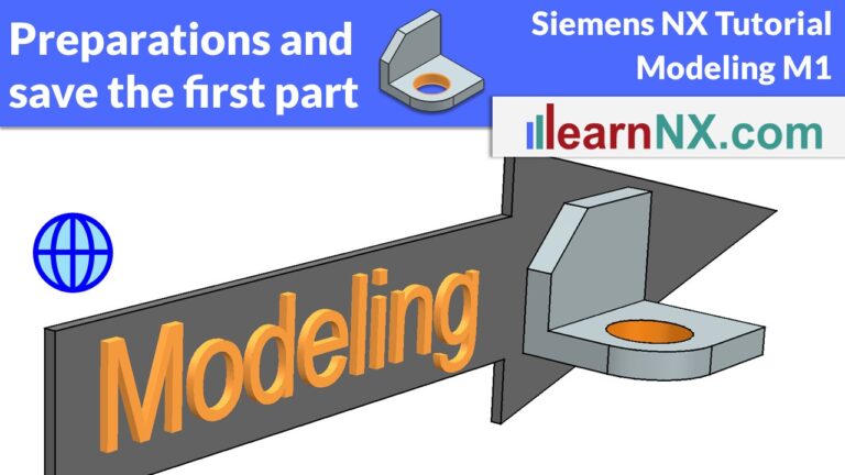 Siemens NX Tutorial | User interface, edge blend and simple hole
